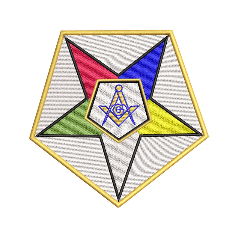 O.E.S. Worthy Grand Patron Emblem - Digital Machine Embroidery Design ...