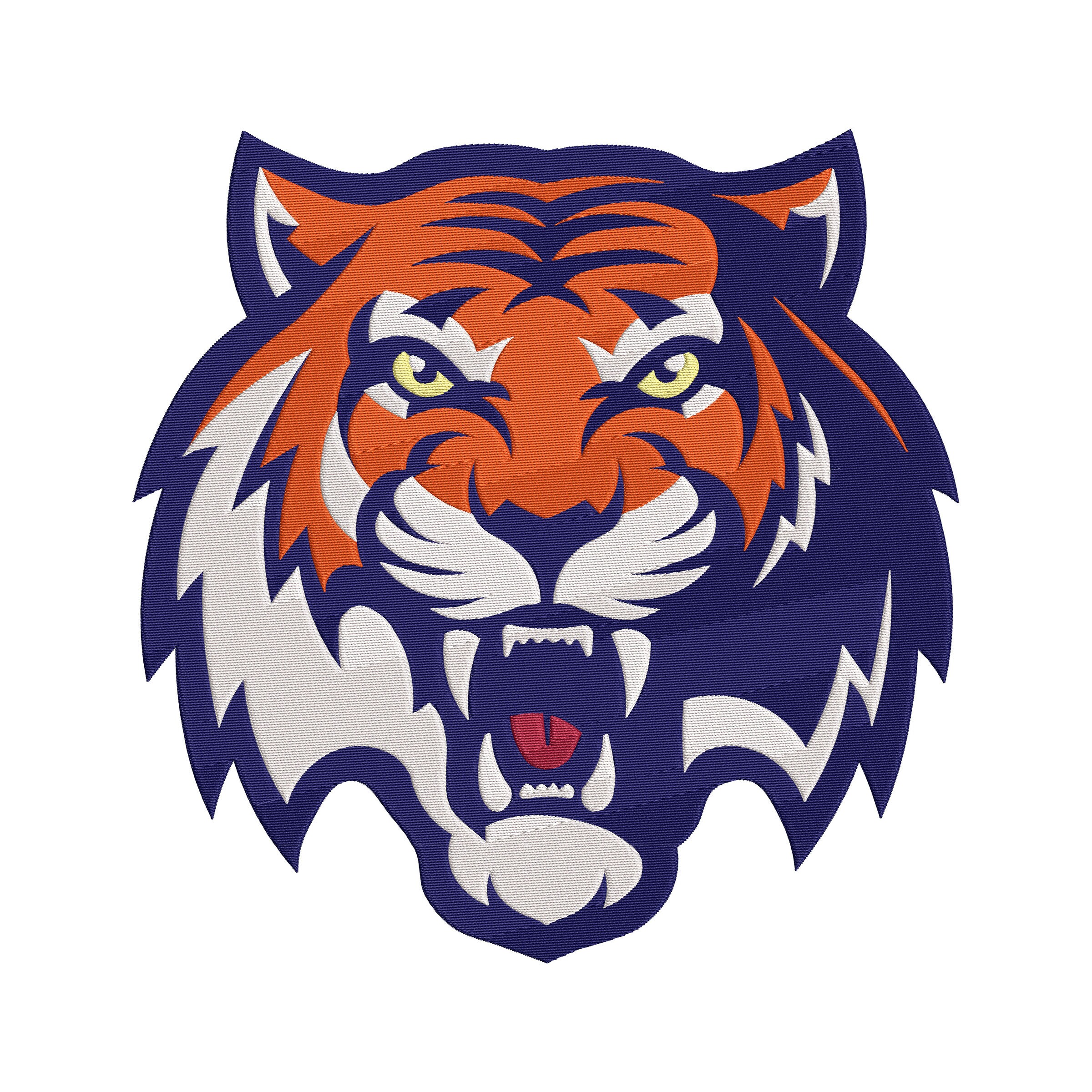 Tiger full Face Mascot Digital Machine Embroidery Design - Etsy