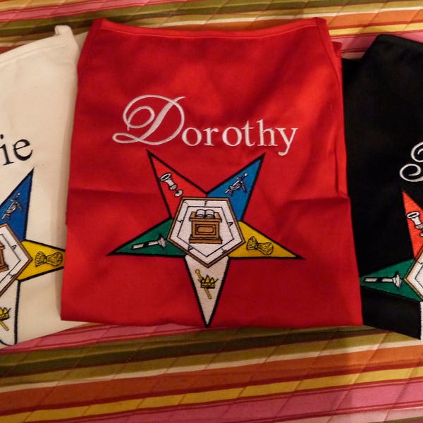 Order of the Eastern Star Apron - Etsy