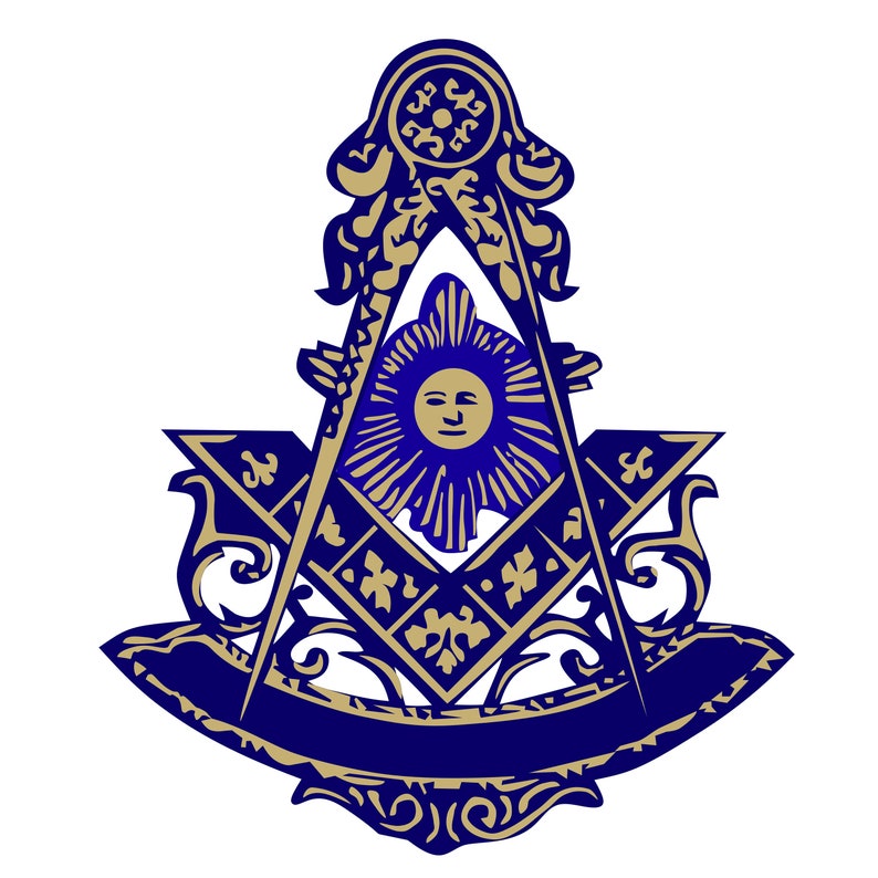 Past Master's Square and Compasses With Rocker Ornate | Etsy