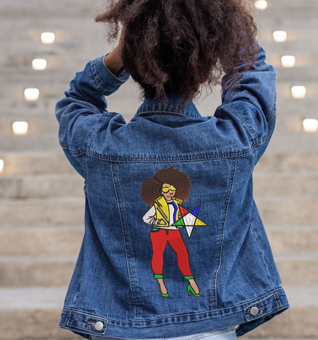 OES Lady in Capris- Digital Machine Embroidery Design - 3x4, 3x5, 4x6 ...