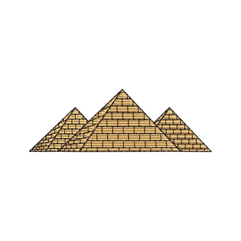 Triple Pyramids Digital Machine Embroidery Design 2x3 - Etsy