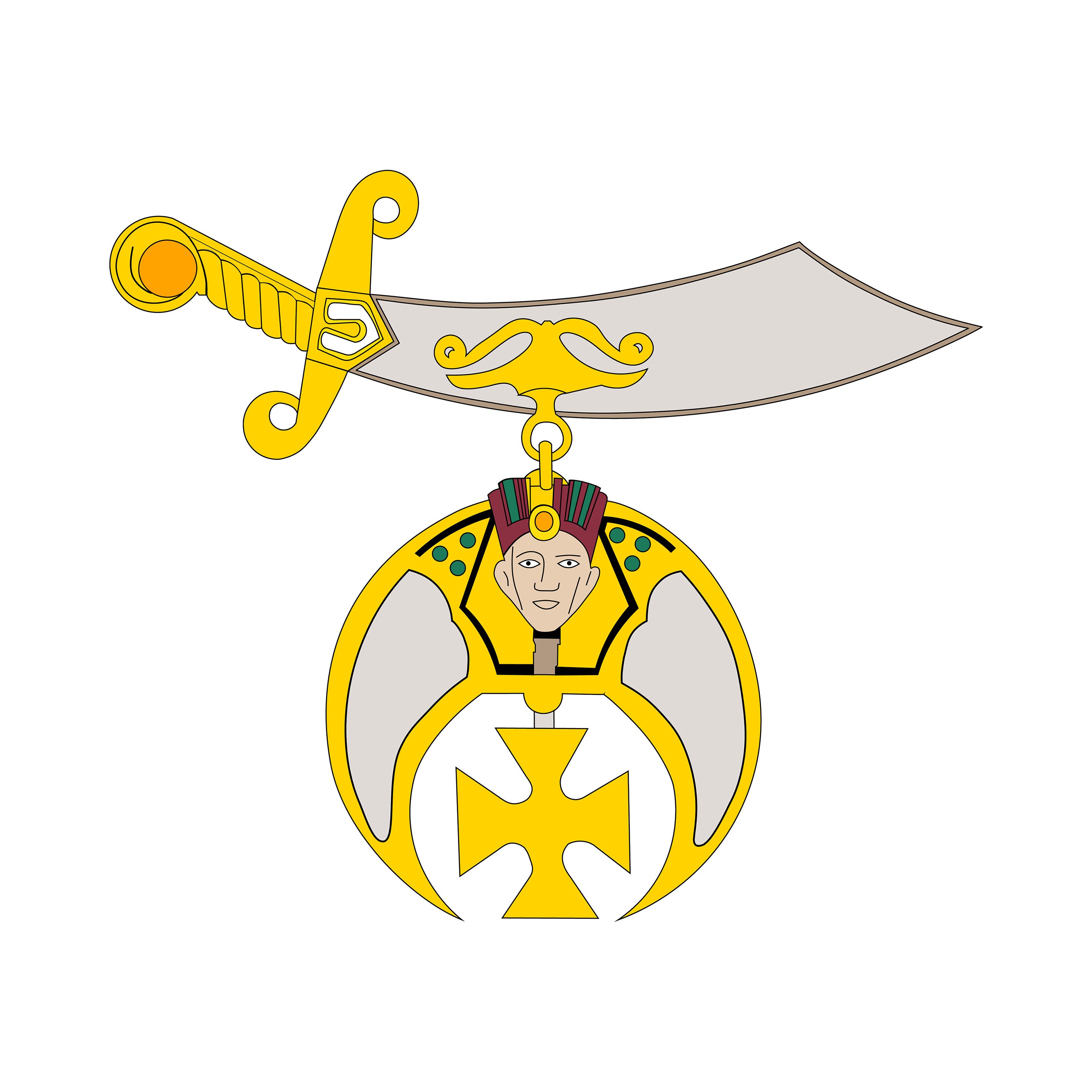 Shrine Emblem With Cross Silhouette and Cricut Cut Files - Etsy