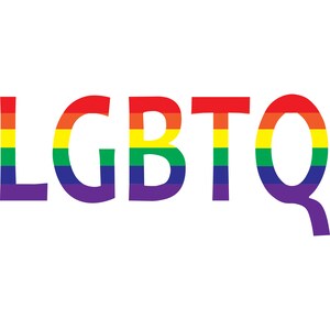 LGBTQ Rainbow Letters Both Outlined and Un-outlined - Etsy