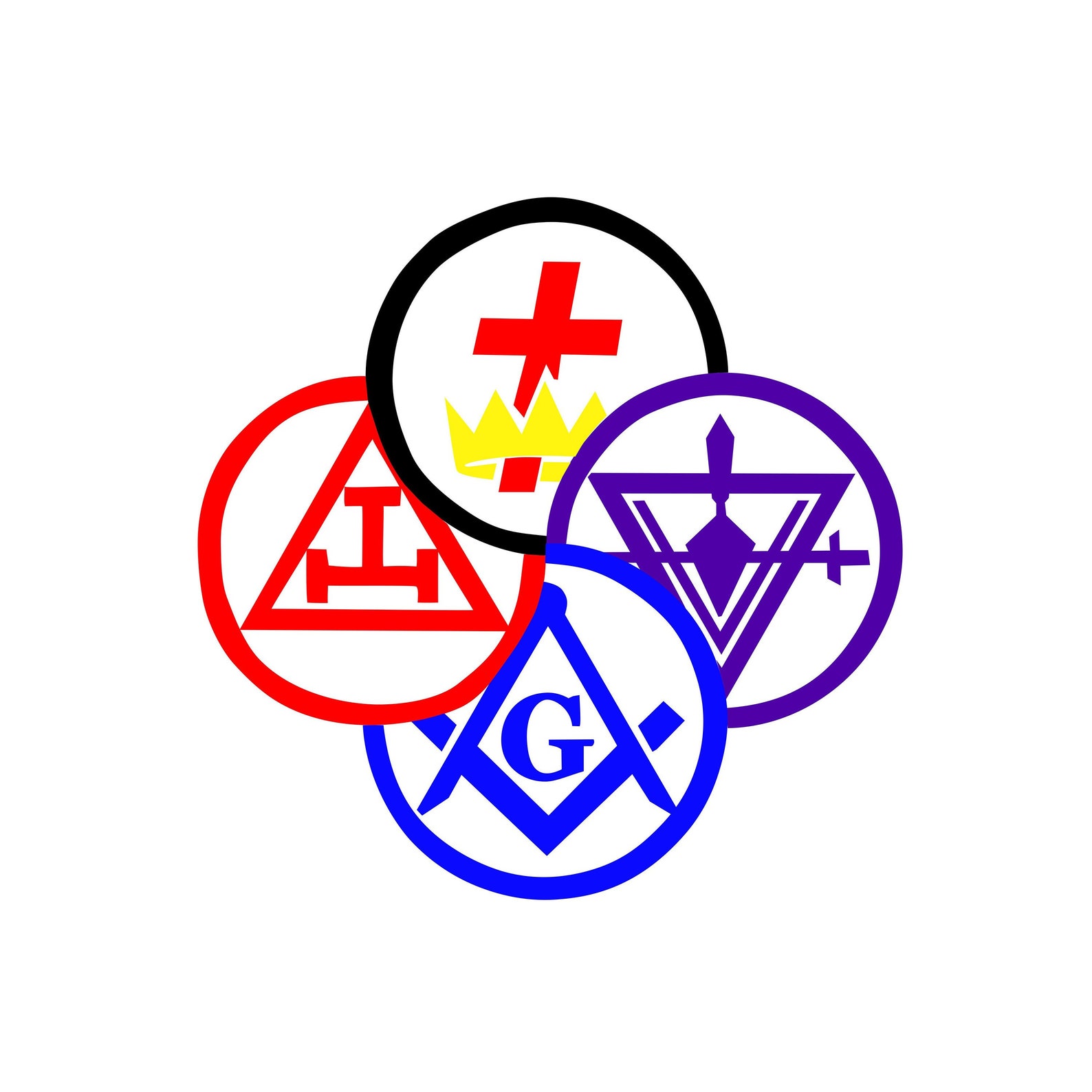 York Rite Quartet Silhouette and Cricut Cut Files SVG JPG - Etsy