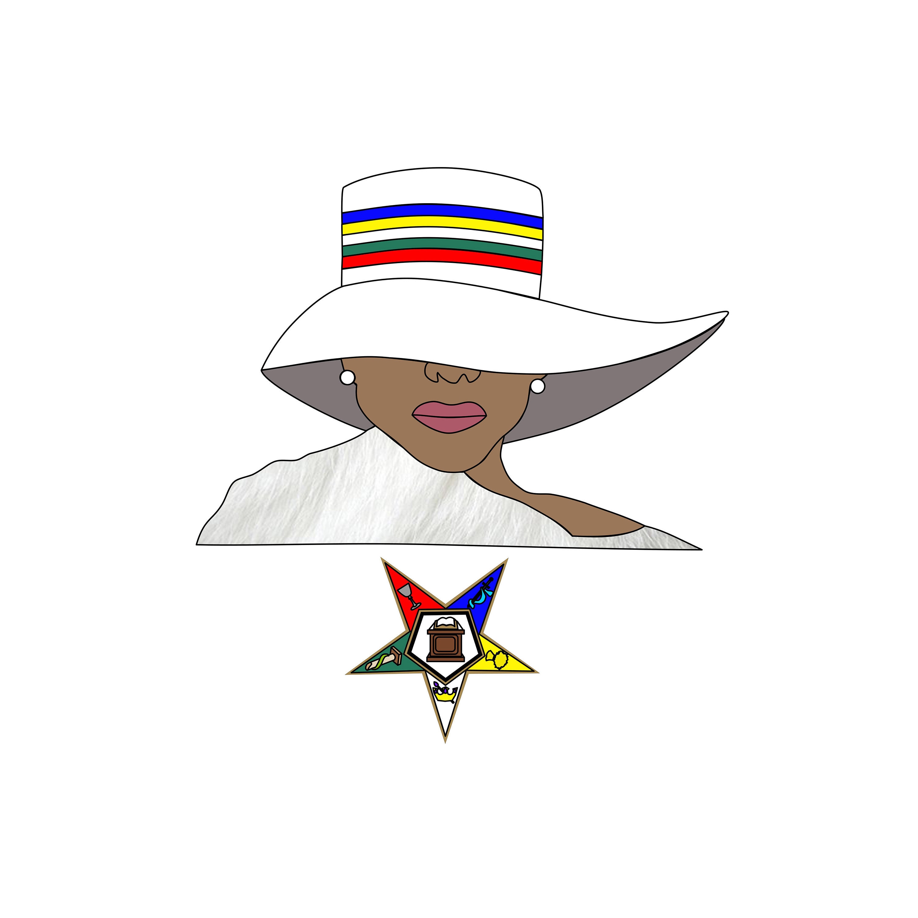 OES Lady in White Hat Silhouette & Cricut Cut Files Jpeg | Etsy Canada