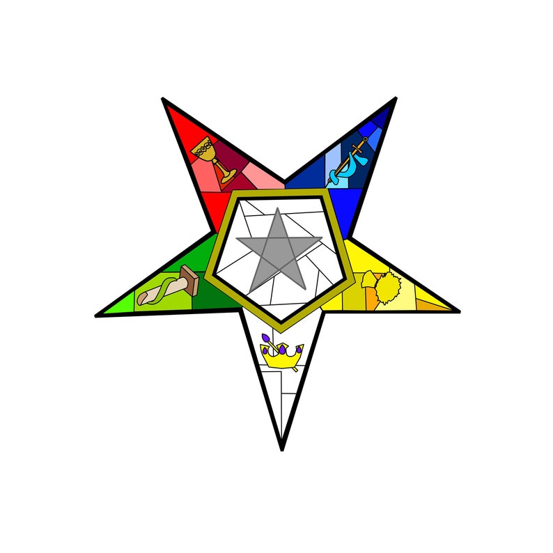 O.E.S. Associate Patron Stained Glass Silhouette Cut Files | Etsy