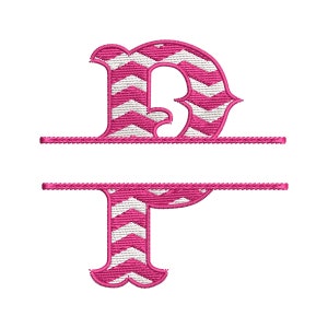 Chevron Monogram P - Embroidery Design - 2.5x2.5, 3x3, 4x4, 5x5, 6x6 ...