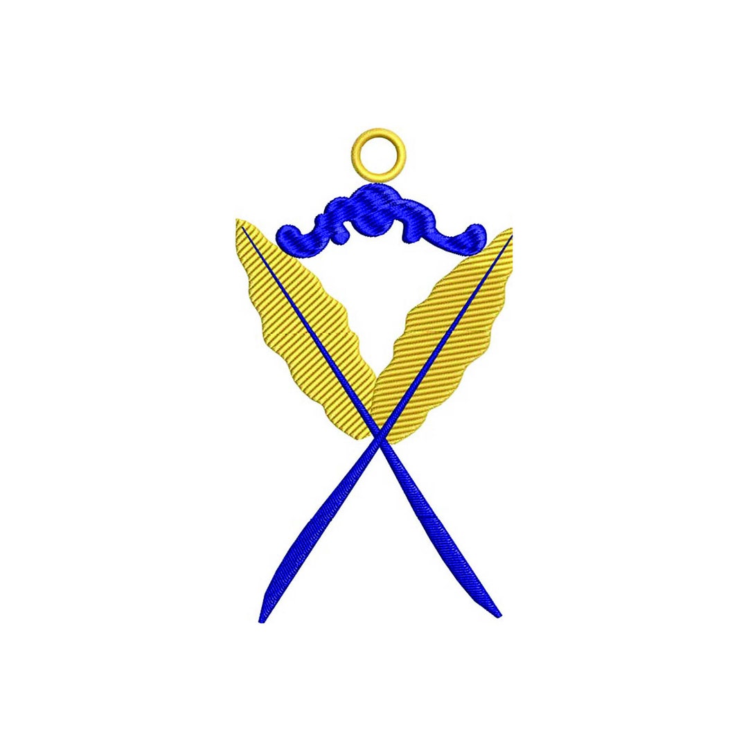 Lodge Secretary Badge - Master Mason - Embroidery Design Digital File ...