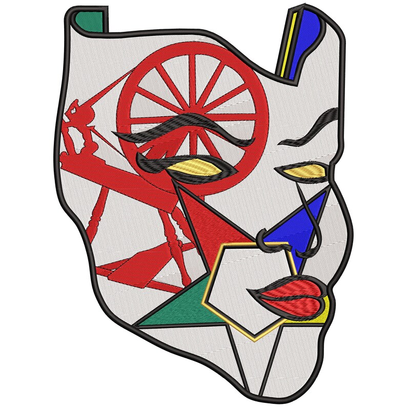 Heroines of Jericho & OES Harlequin Mask - Digital Machine Embroidery ...