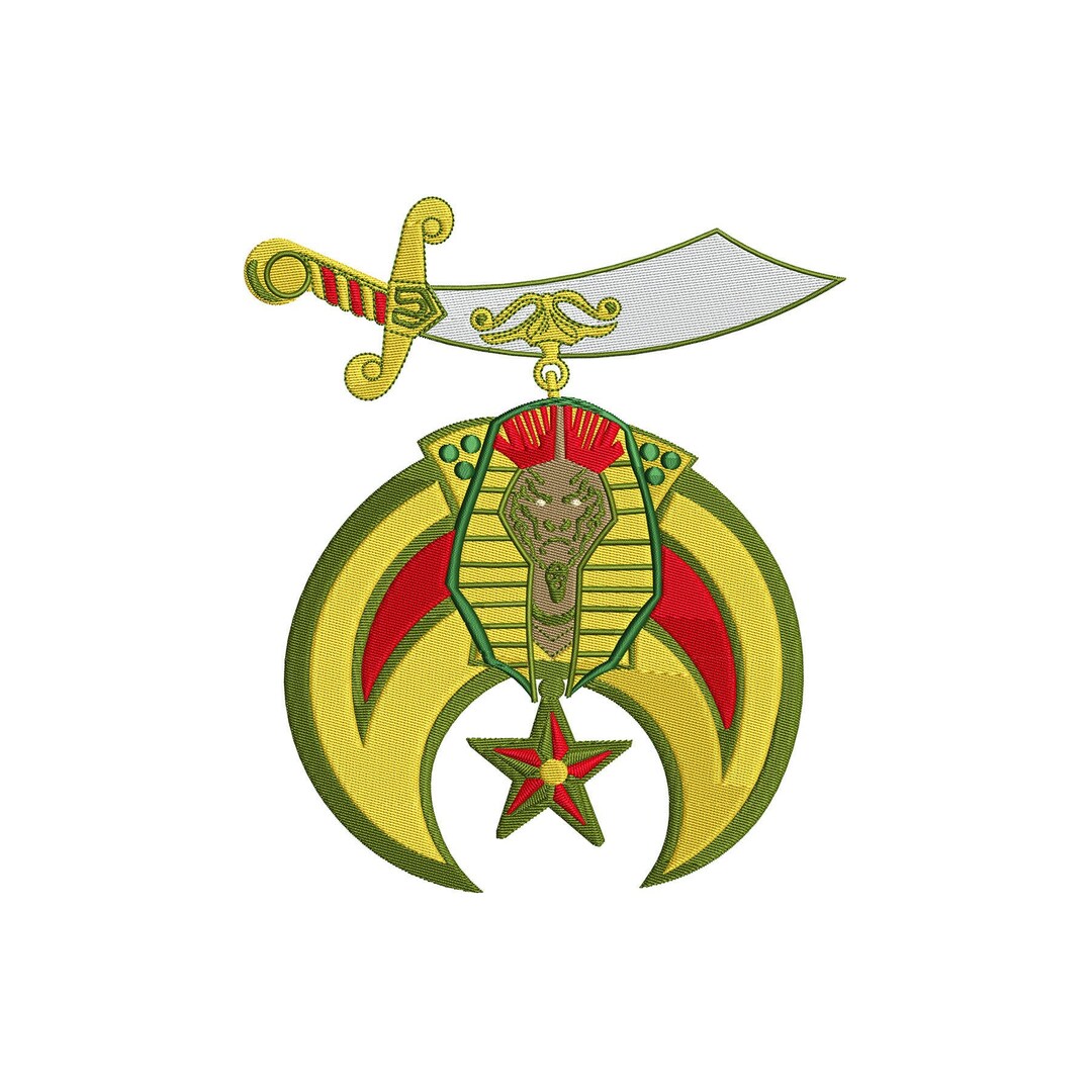 Shriners Emblem Embroidery Design 7- Scimitar and Crescent - 4x4, 6x6 ...