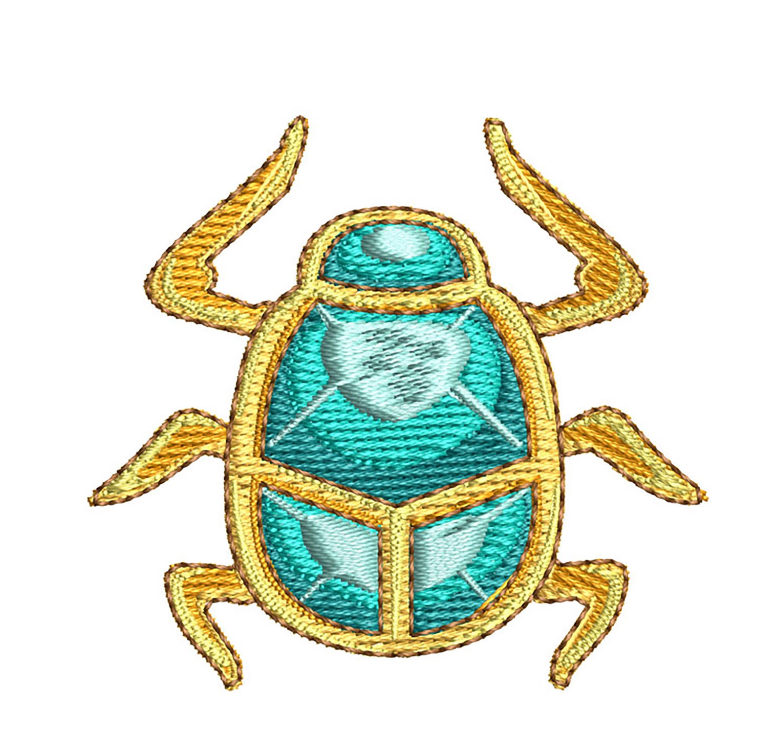 Jeweled Scarab Beetle - Egyptian Icons - Embroidery Design - 2x2, 3x3 ...