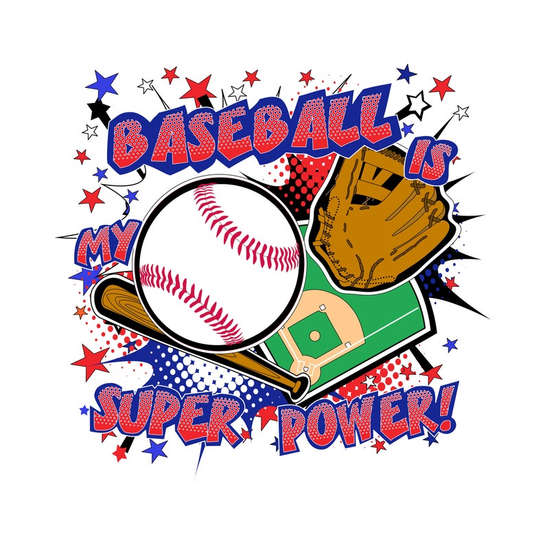 Baseball is My Super Power Design Silhouette and Cricut Cut - Etsy