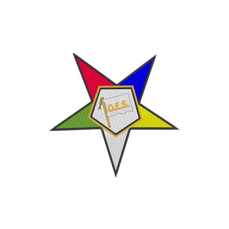 OES Flag Bearer Badge Embroidery Design Digital File - Etsy