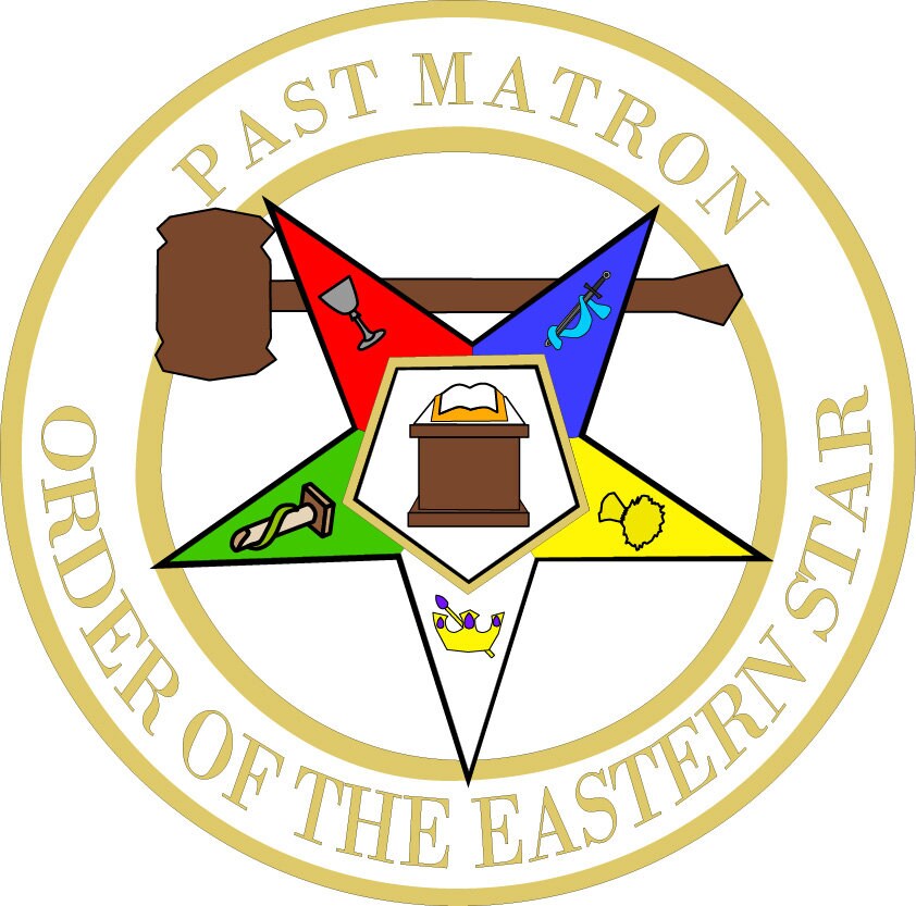 OES Past Matron Badge 2 - Silhouette and Cricut Cut Files - Jpeg, Svg ...