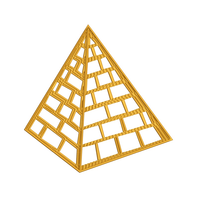 Pyramid Outline Digital Machine Embroidery Design 4x4 | Etsy