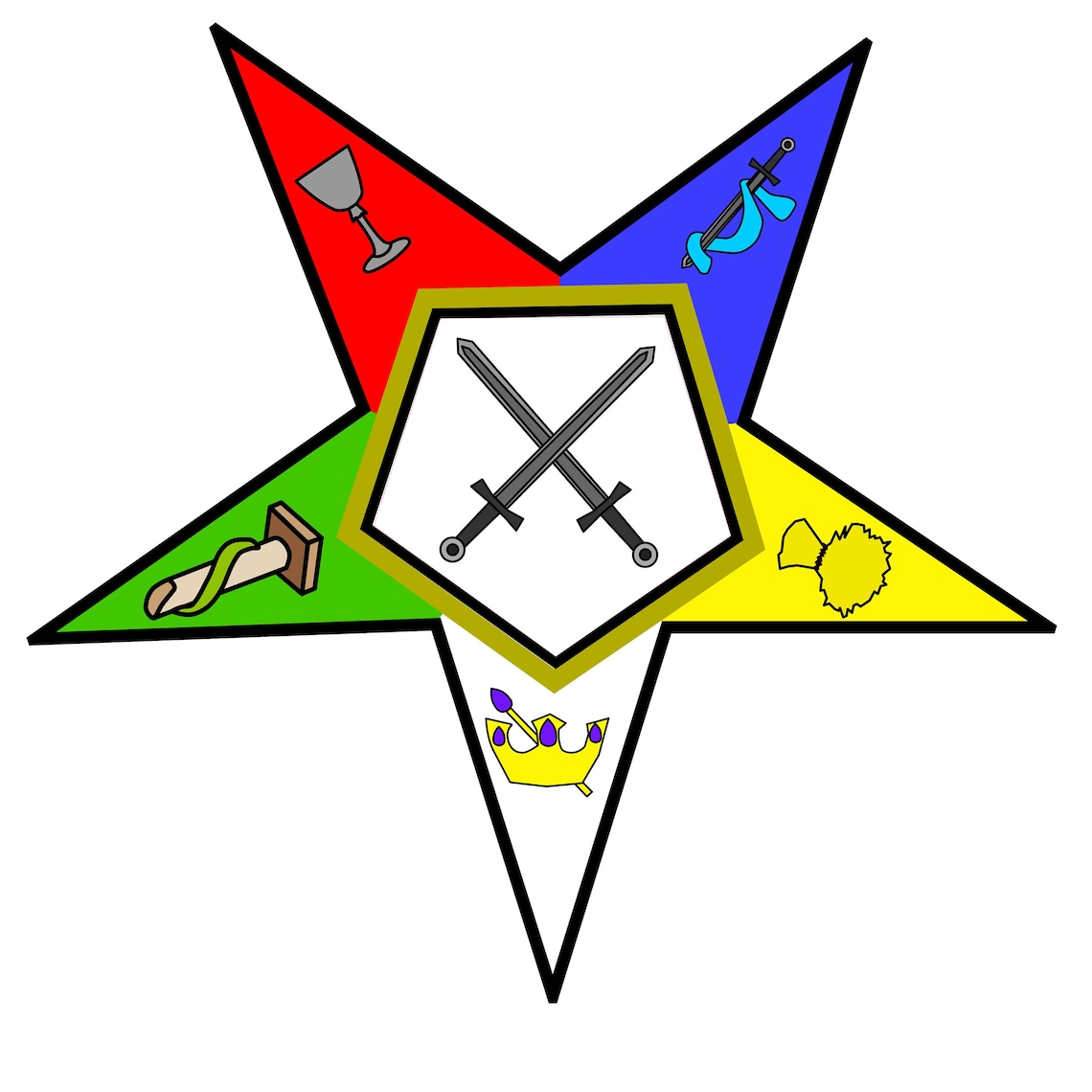 O.E.S. Entire Chapter 18 Officer Badges Silhouette & - Etsy