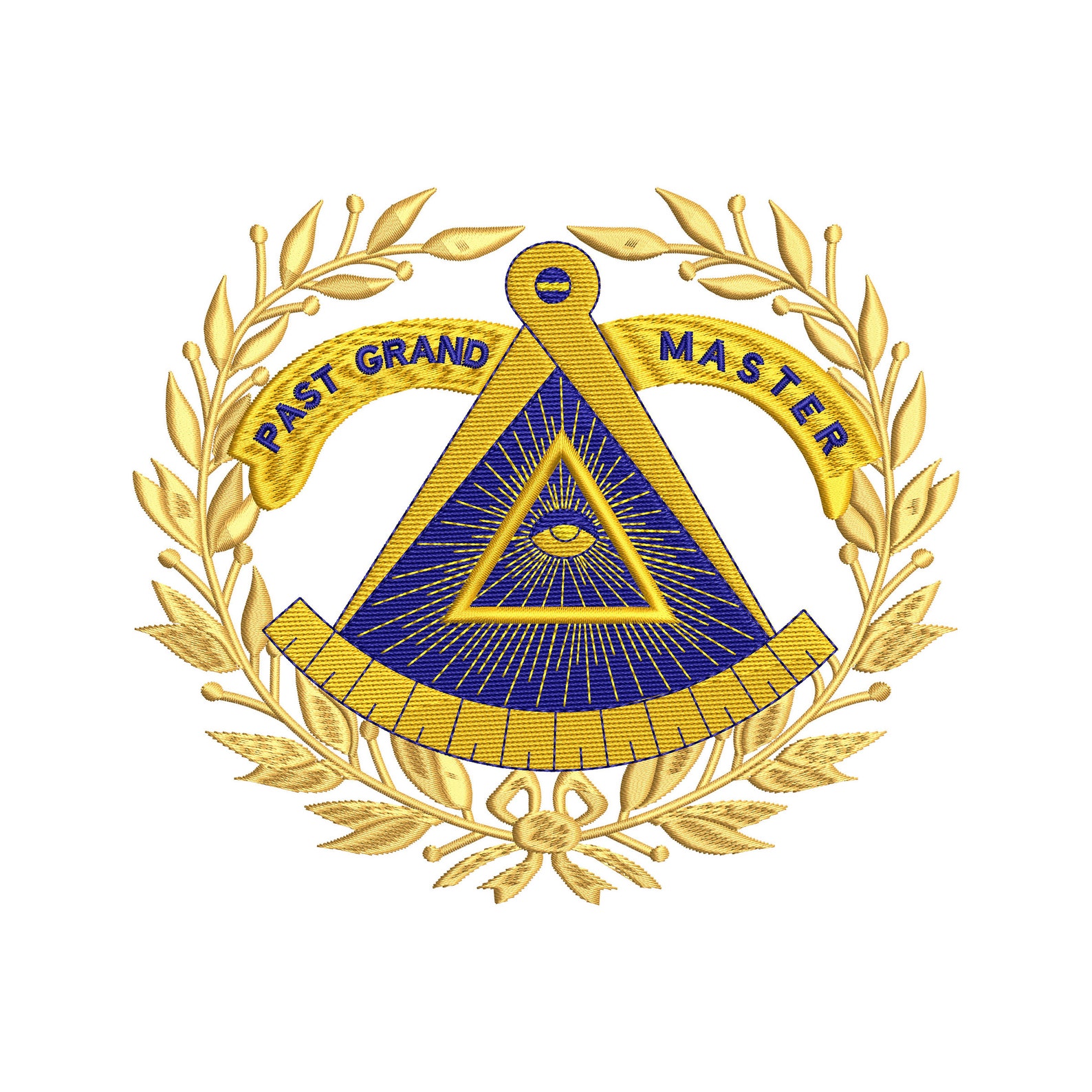 Past Grand Master Badge- Digital Machine Embroidery Design - 4x4, 5x5 ...