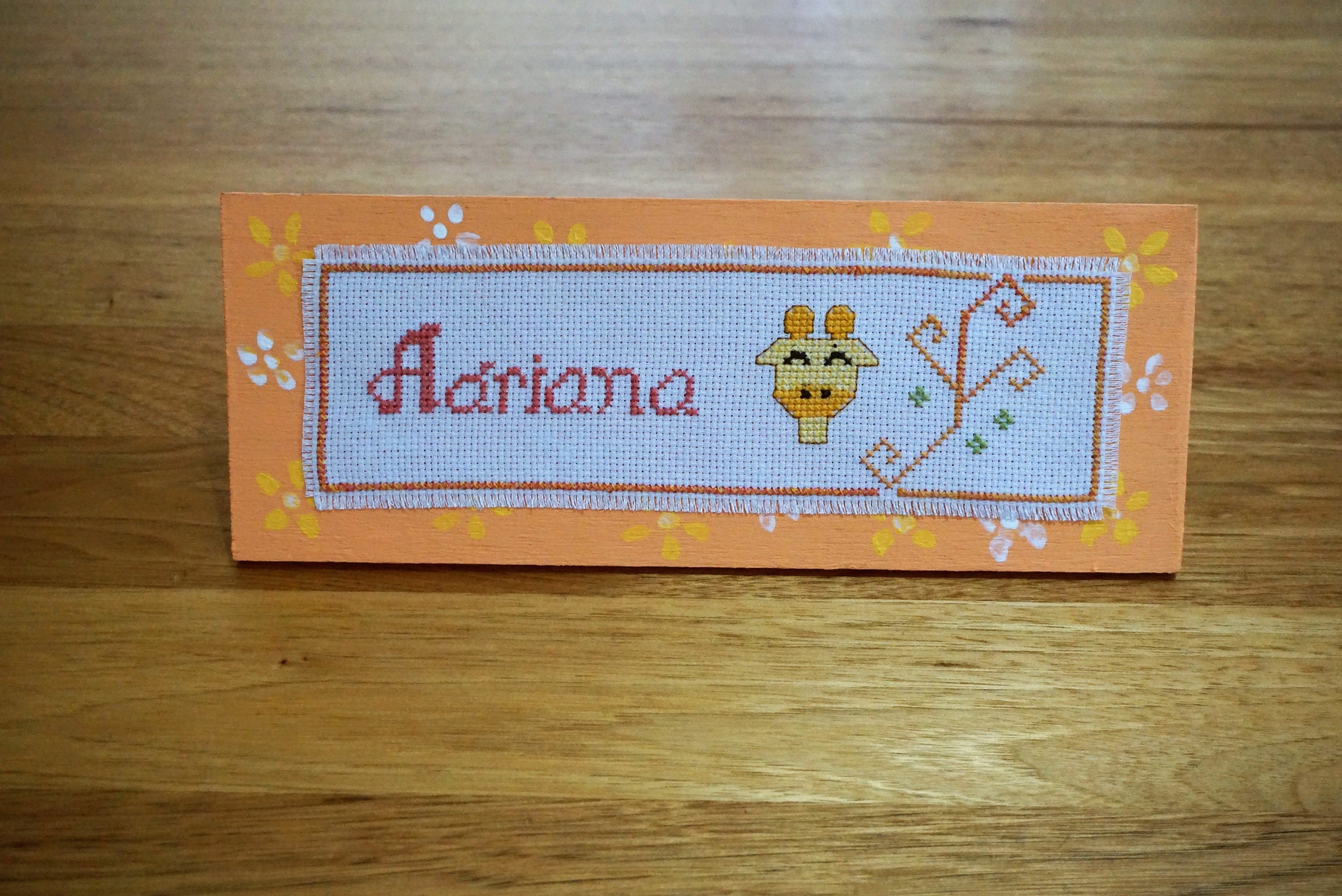 Personalized Cross Stitch Name Plaques - Etsy
