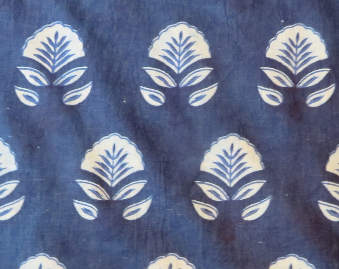 Exquisite INDIGO Block Print Fabric Artisan Made Top Quality - Etsy