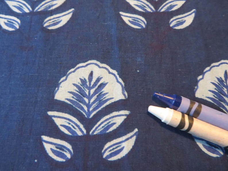 Exquisite INDIGO Block Print Fabric Artisan Made Top Quality - Etsy