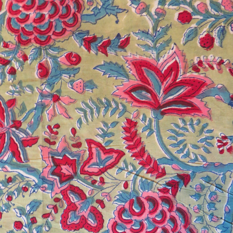 Block Print Fabric - Etsy