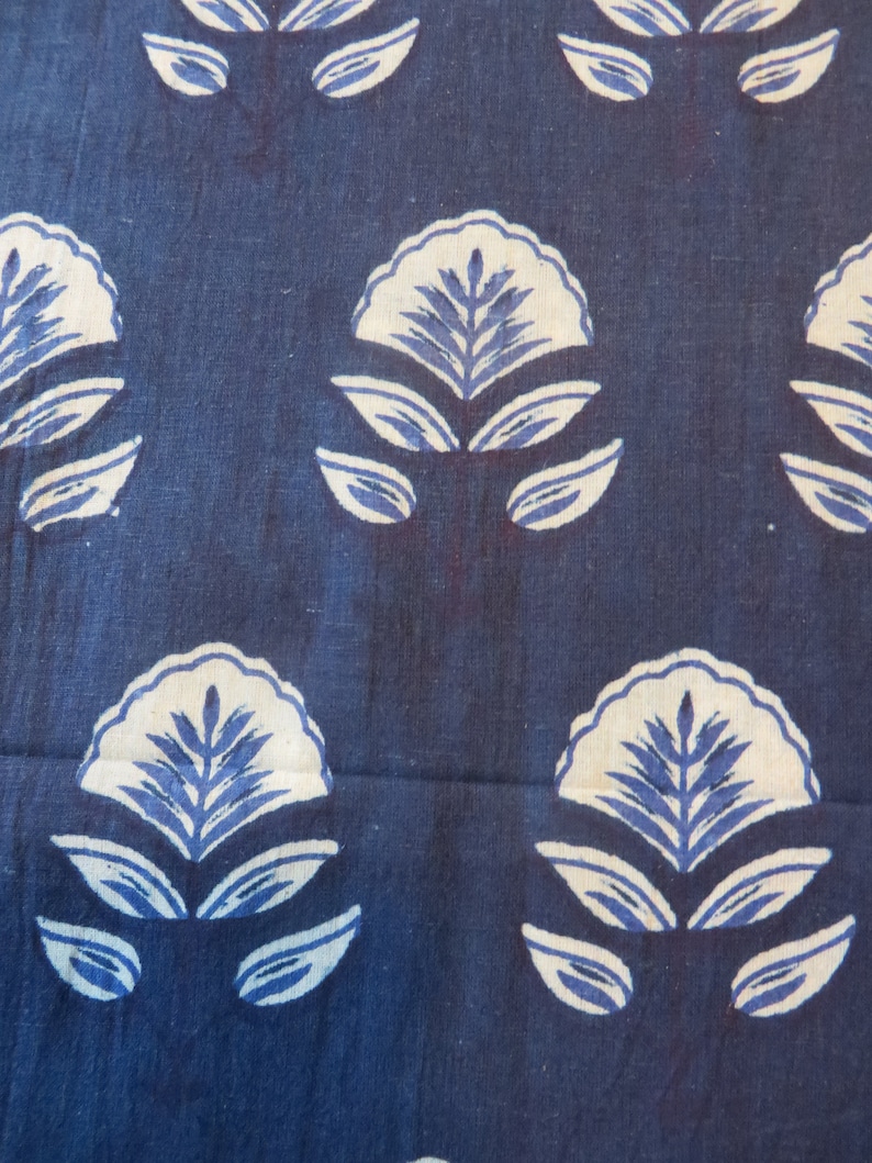 Exquisite INDIGO Block Print Fabric Artisan Made Top Quality - Etsy