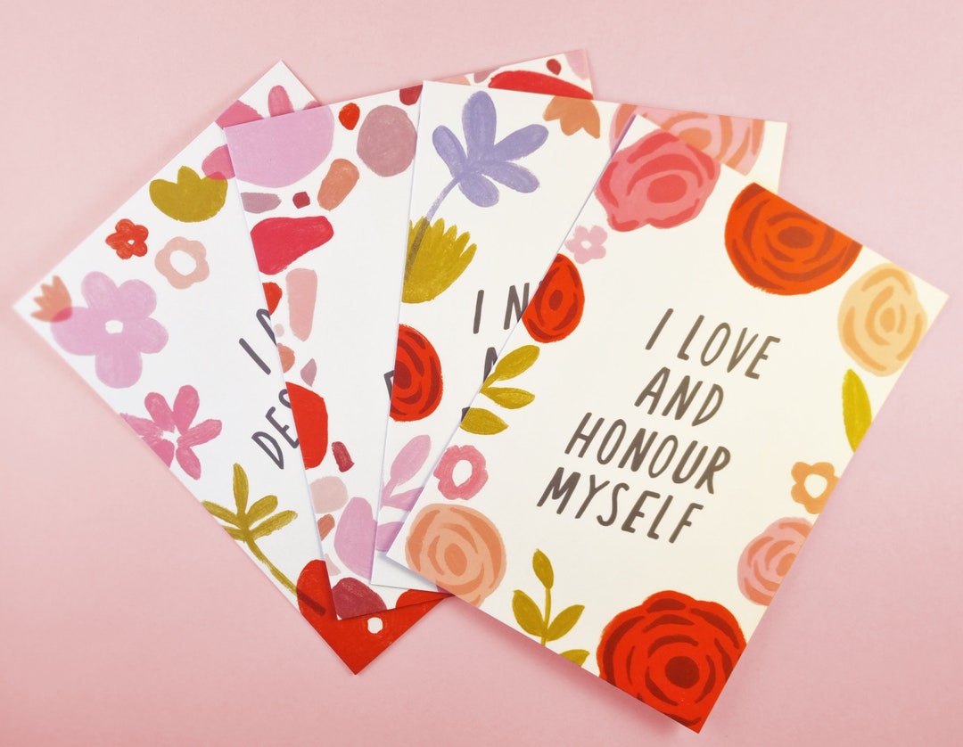 Self-love Postcards – Set of Four - Etsy