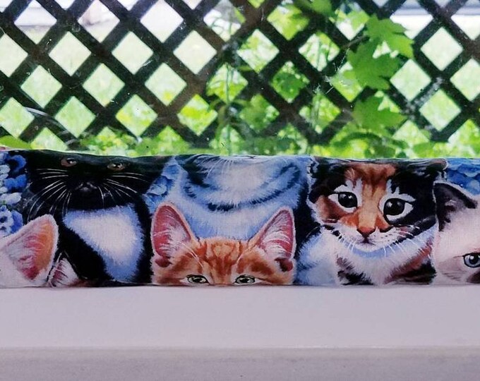 Door Draft Stopper Cat Patchwork Window Draft Dodger Door or Window ...