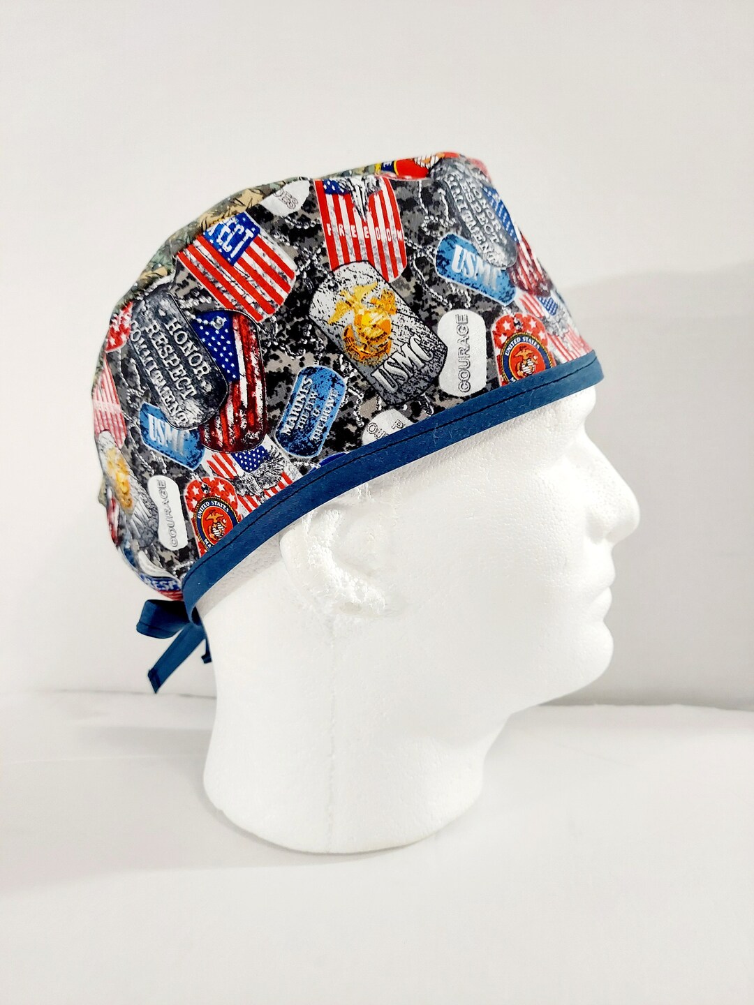 USMC, Marines, Skull Cap, Doo Rag, Scrub Cap, Welders Cap, Surgery Hat ...