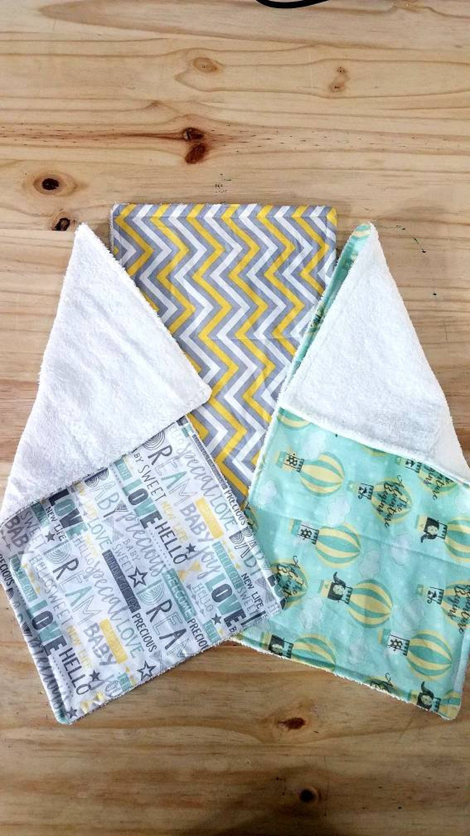 Burp Rags Burp Cloths Baby Baby Shower 3 Piece Set Hot - Etsy