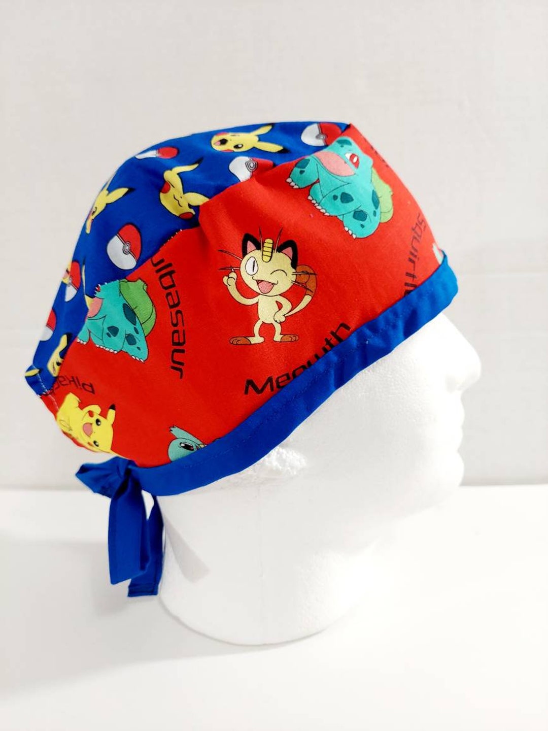 Pokemon, Pikachu, Skull Cap, Scrub Cap, Doo Rag, Do Rag, Welding Cap - Etsy