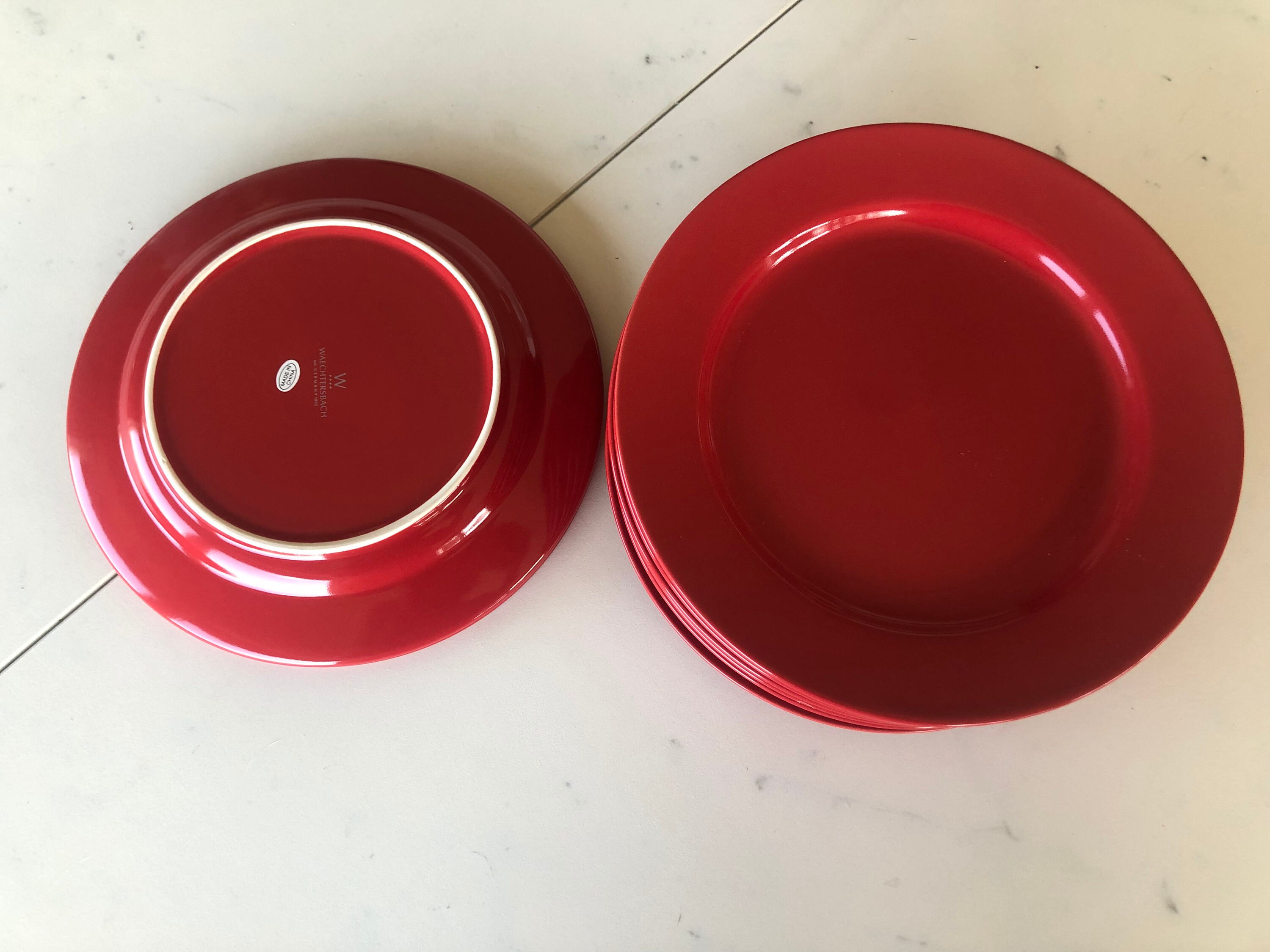 Waechtersbach Germany (set of 8) ~ Fun Factory ~ 8 3/8" Salad/dessert ...