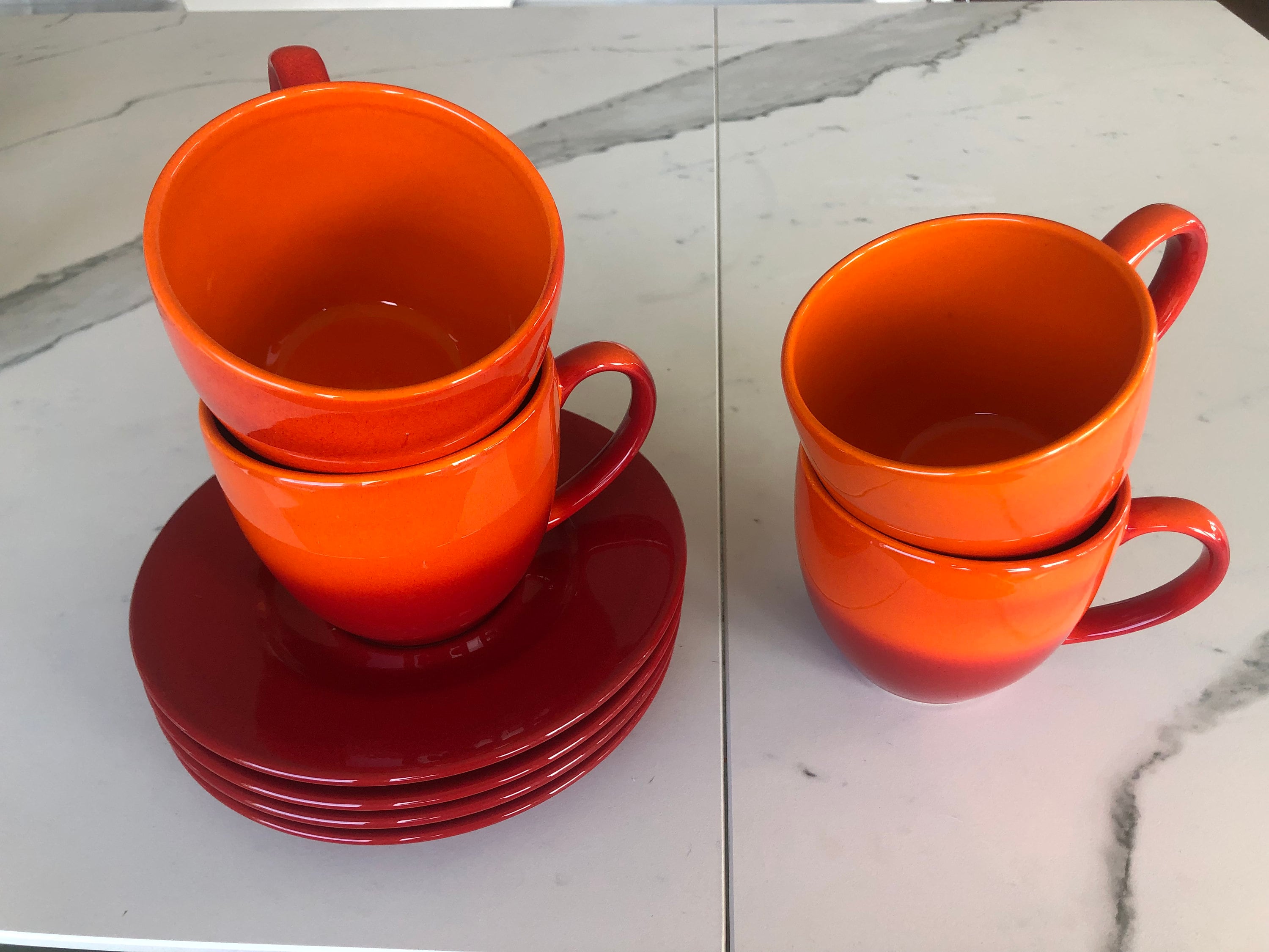 Waechtersbach Germany (set of 4) ~ Fun Factory Magma ~ 4" W X 3.5" T ...