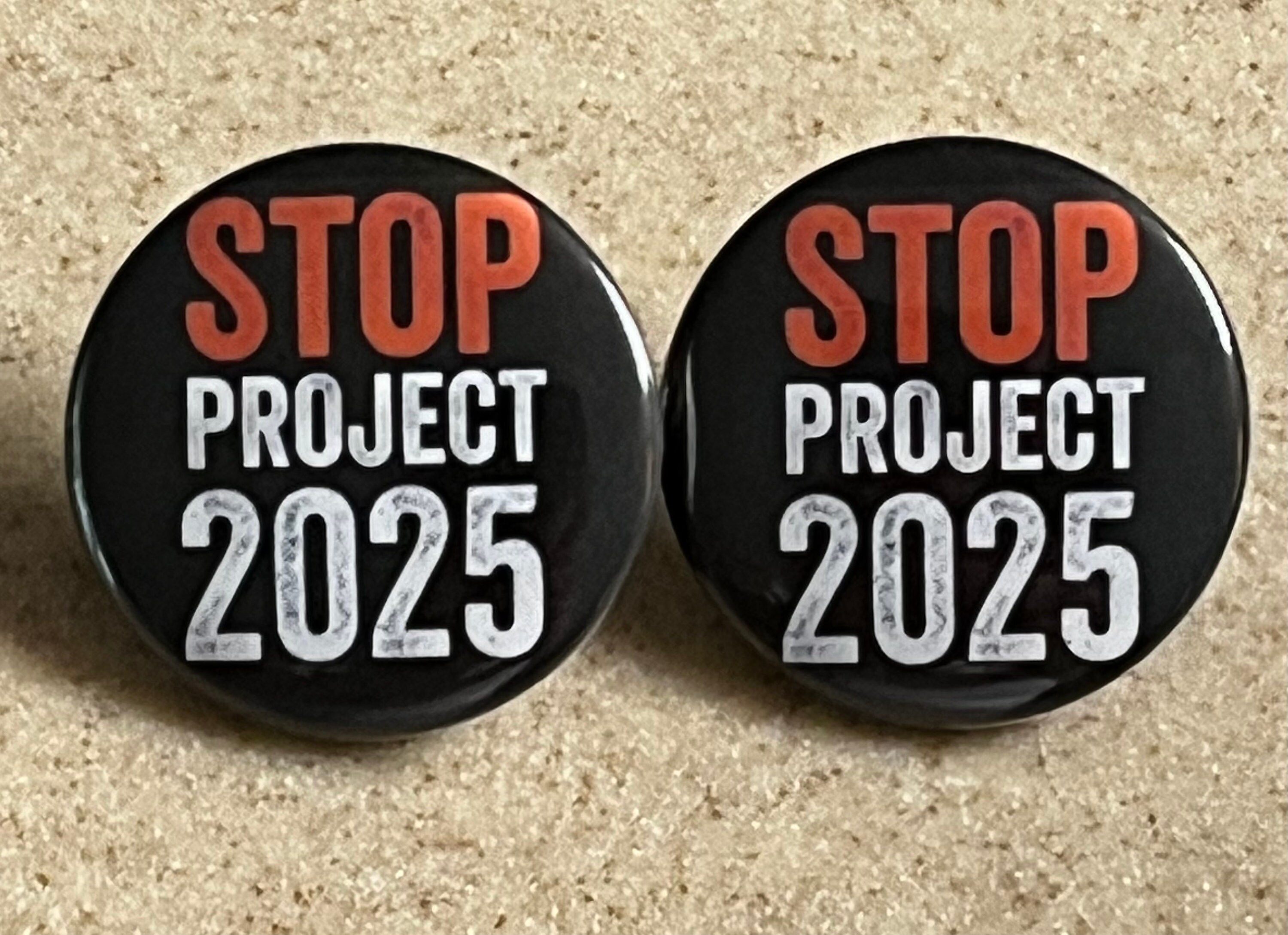 Stop Project 2025 Pin-backs or Magnet - Etsy