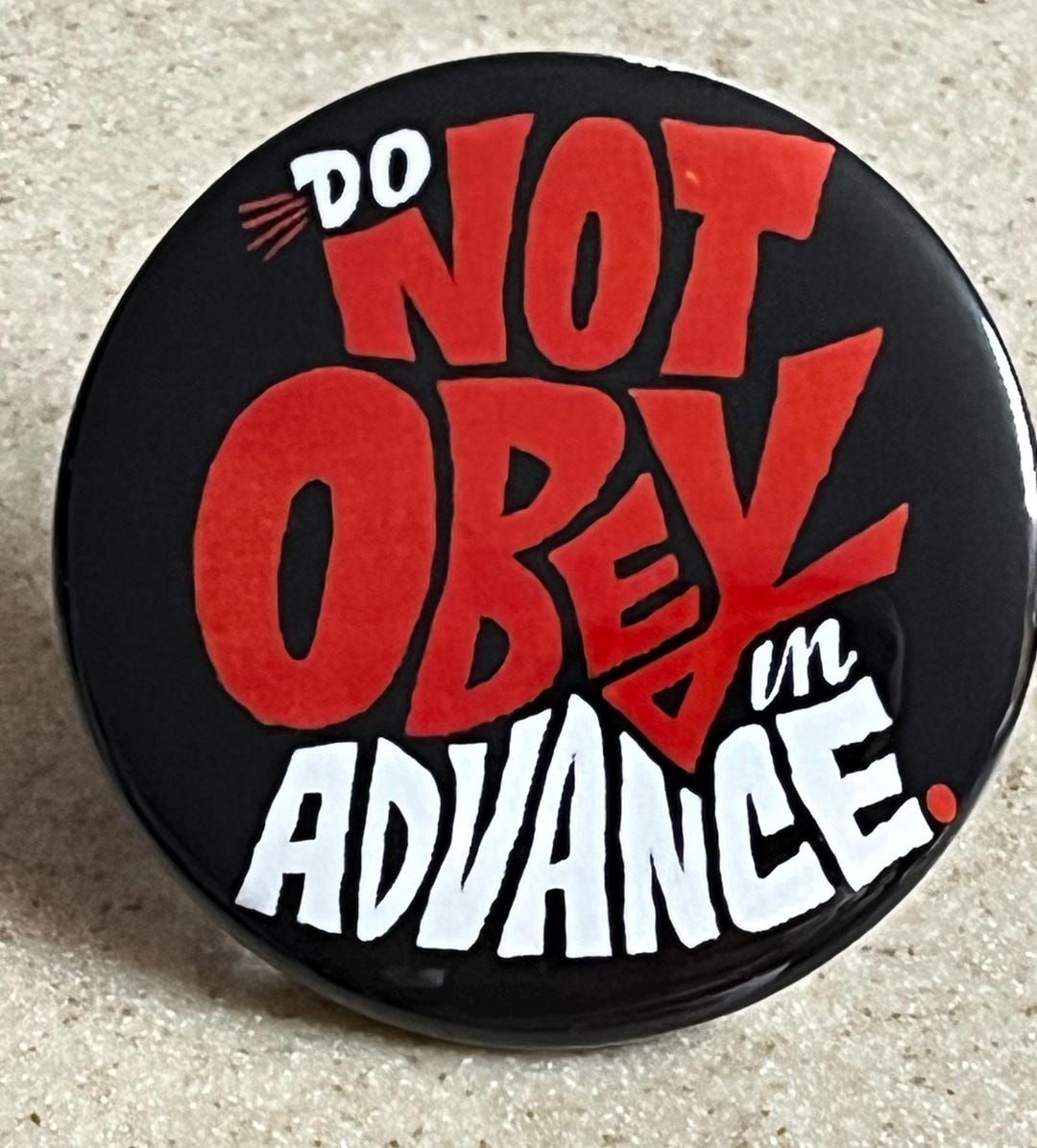 Do Not Obey in Advance Pins or Magnet - Etsy