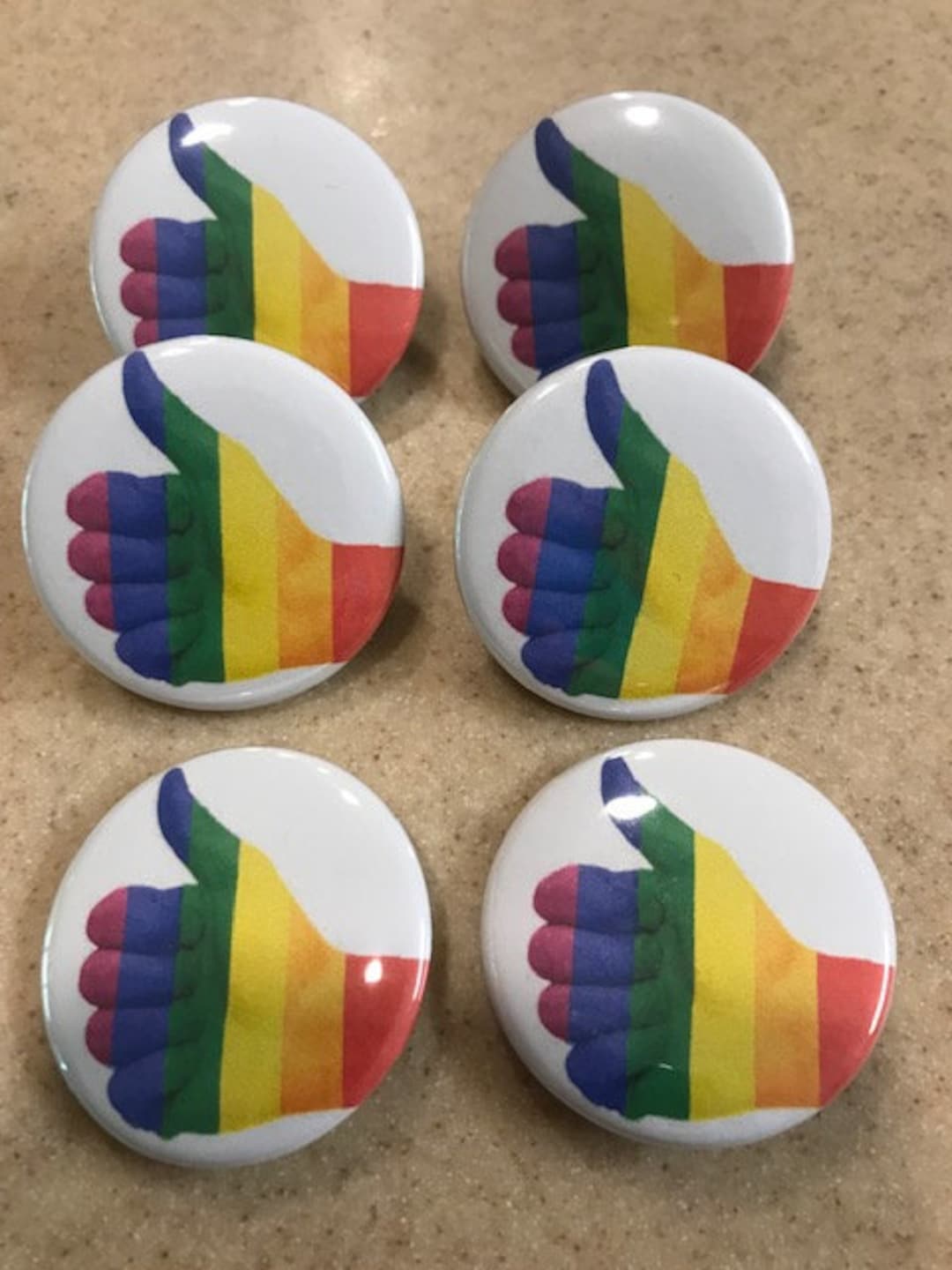 LGBTQ+ Pin-backs 6-pack 1 1/2 In. SHIPS FREE - Etsy