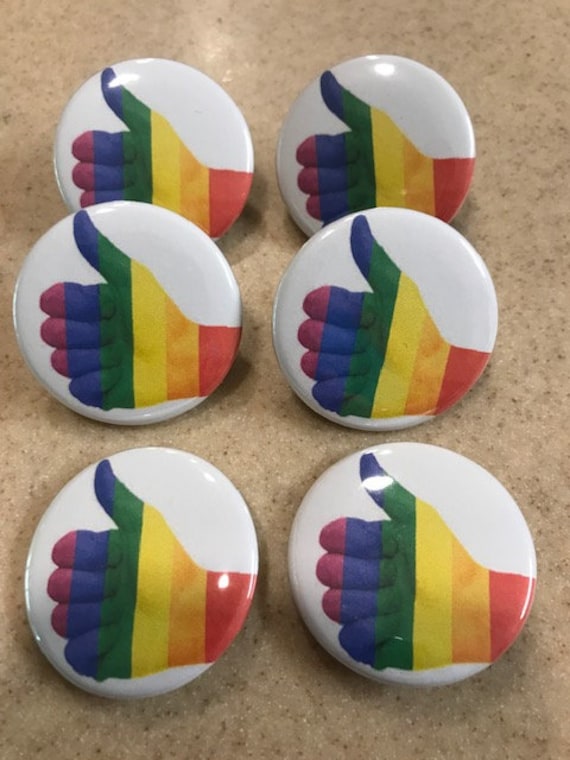 LGBTQ Pin-backs 6-pack 1 1/2 In. SHIPS FREE | Etsy
