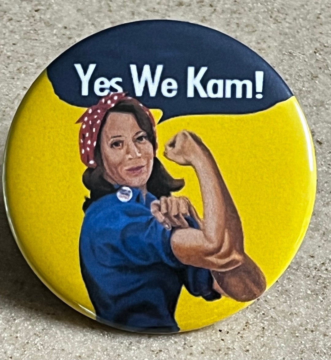 Kamala as Rosie the Riveter Yes We Kam Pin-backs or Magnet - Etsy