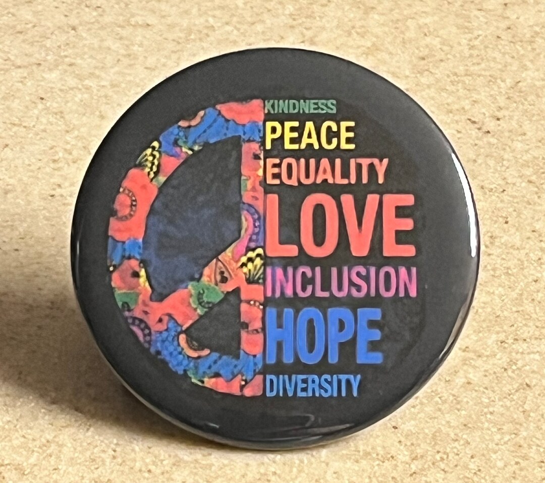 Everyone is Included Pin-back Buttons or Magnets: Kindness, Peace ...