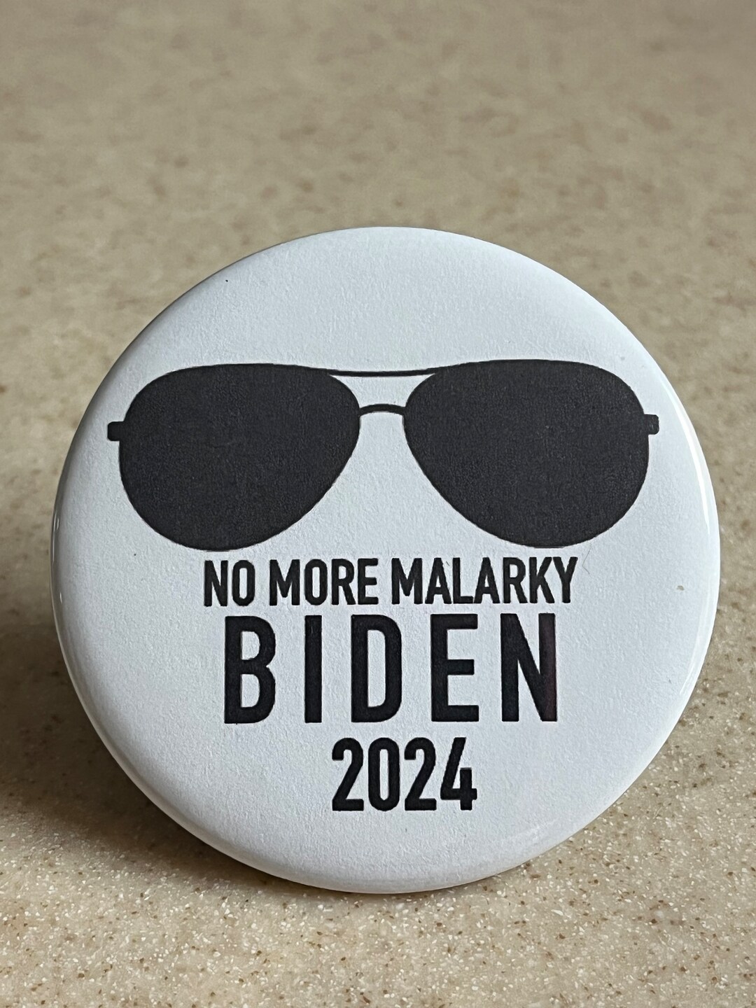 Joe Biden Campaign Button 2024. Aviator no More Malarkey Buttons or ...