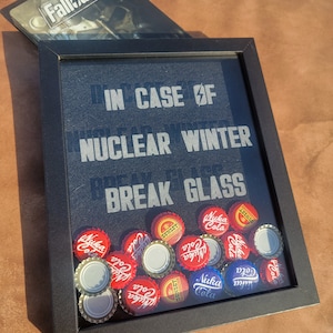 Fallout Wastelander Emergency Survival Caps Stash Shadow Box Wall ...
