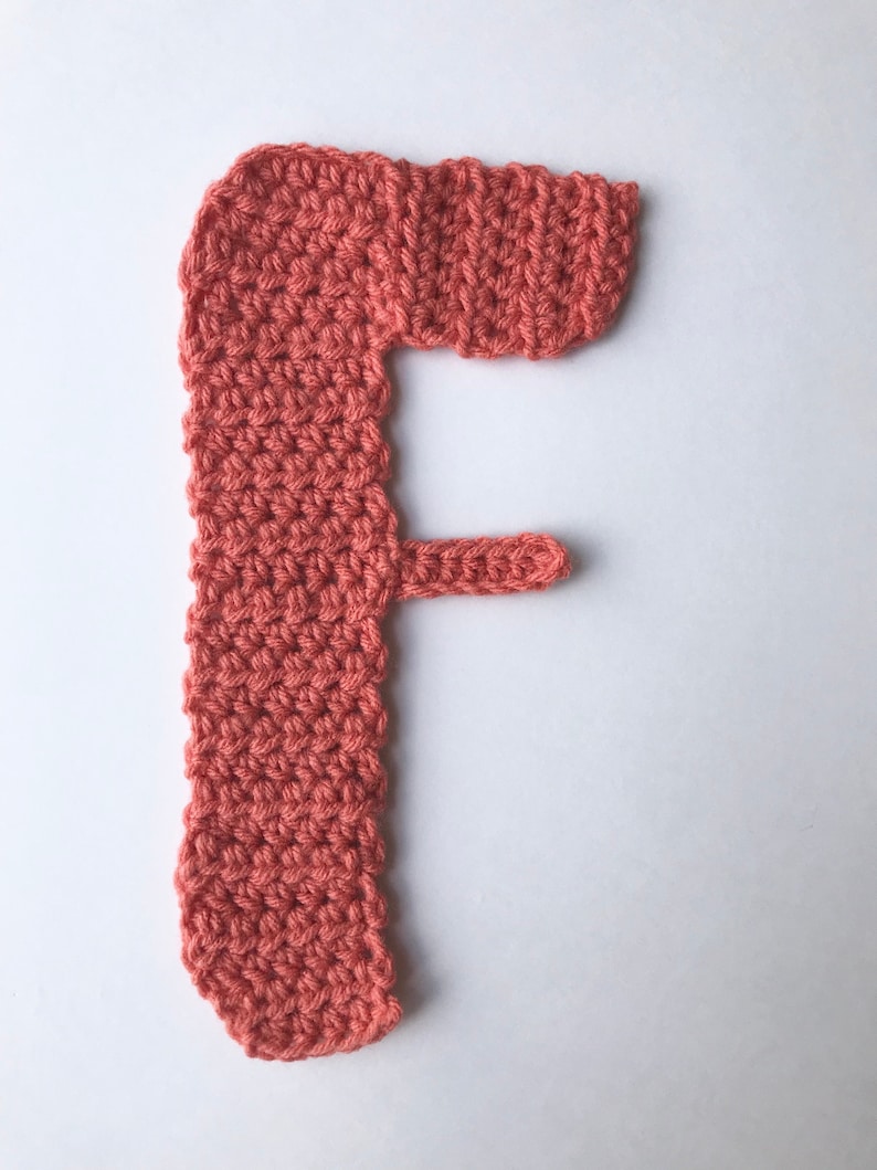 ANGELS & RAINBOWS Font Crochet Letter F Pattern, Crochet Letter Pattern ...