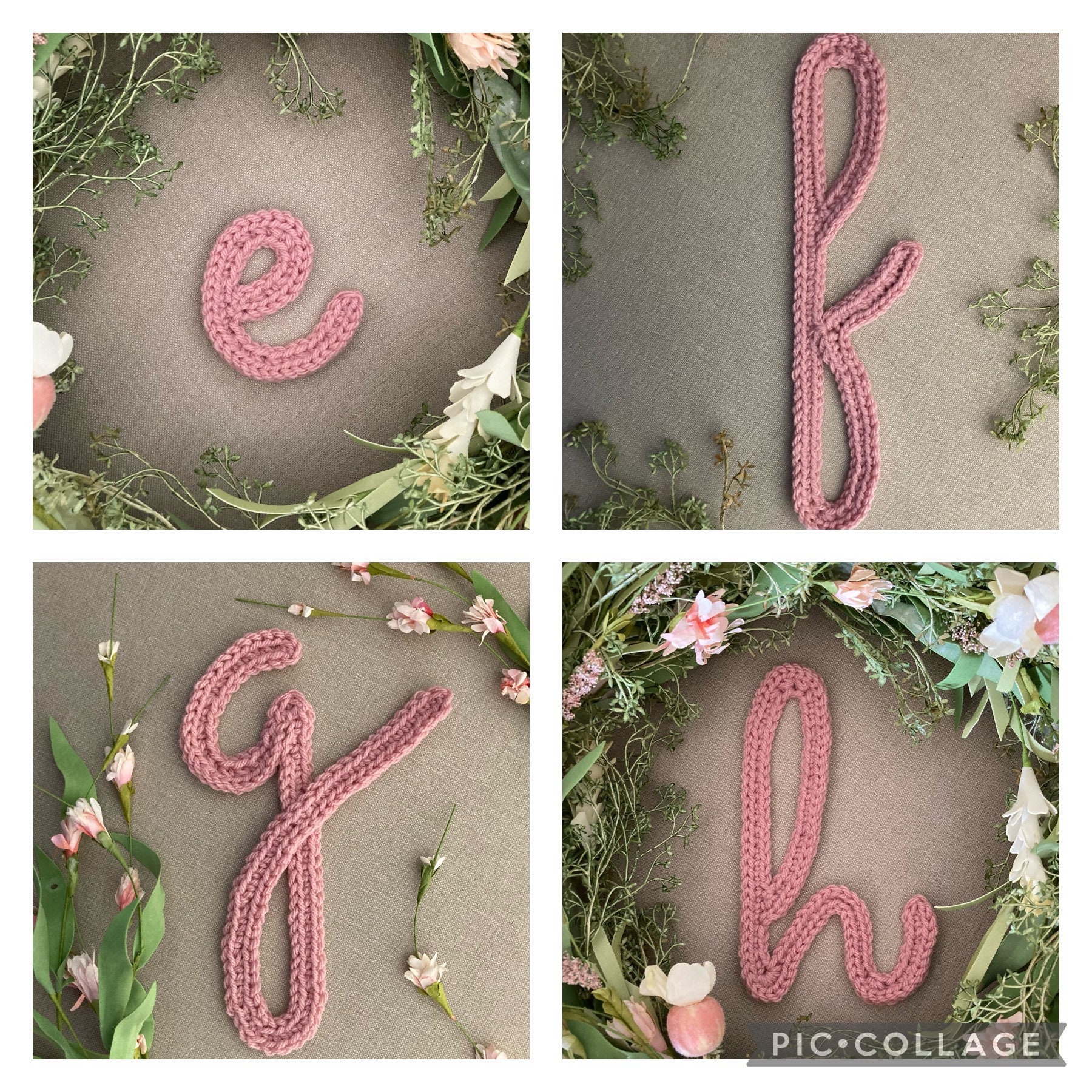 SECRET GARDEN Crochet Font Alphabet Pattern Crochet Letters - Etsy