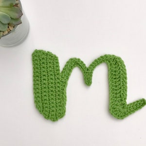 ANGELS & RAINBOWS Font Crochet Letter M Pattern, Crochet Letter Pattern ...