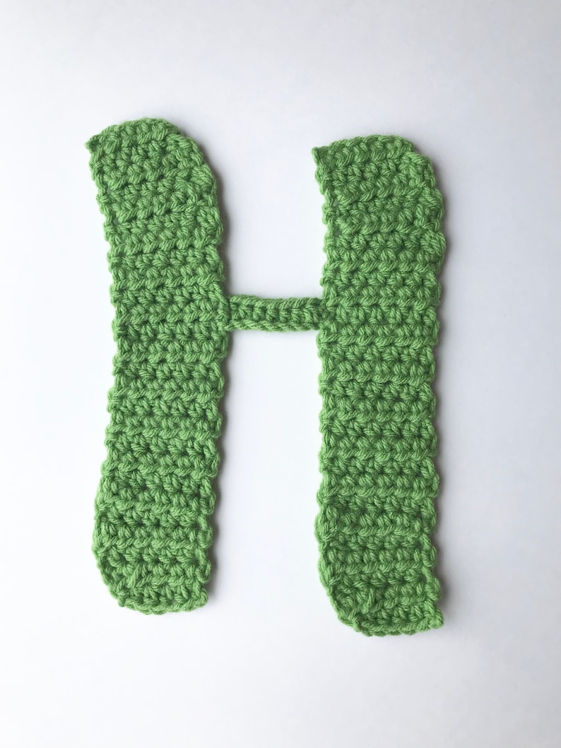 ANGELS & RAINBOWS Font Crochet Letter H Pattern Crochet - Etsy