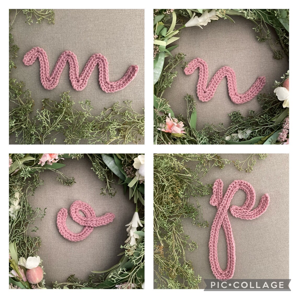 SECRET GARDEN Crochet Font Letter Pattern (5 Letters), Crochet Letter ...