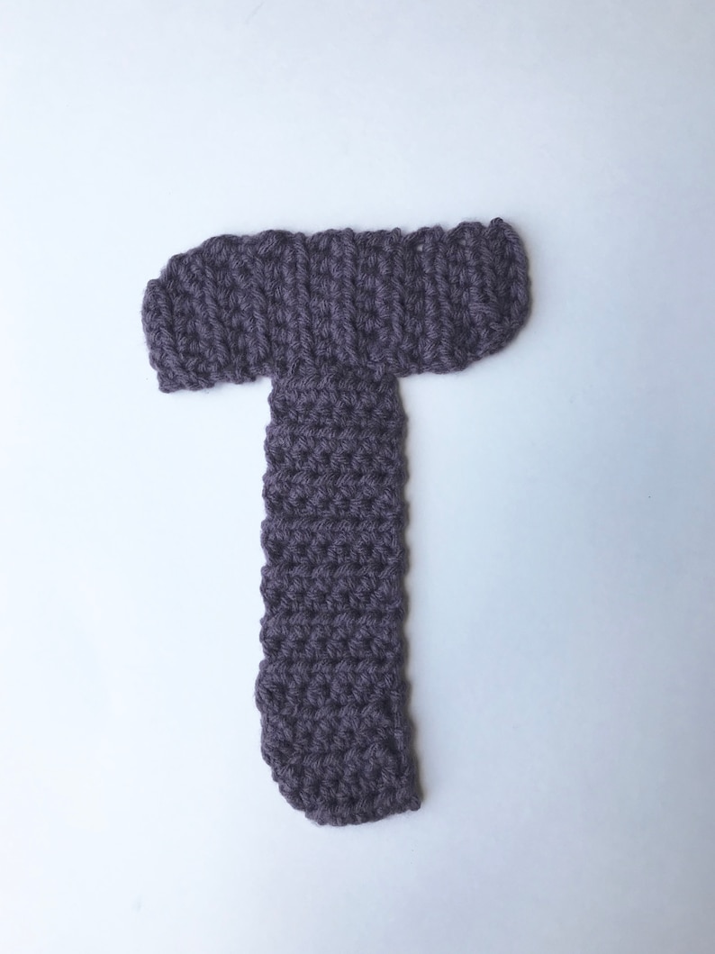 ANGELS & RAINBOWS Font Crochet Letter T Pattern, Crochet Letter Pattern ...