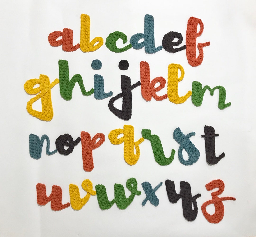 ANGELS & RAINBOWS Font Crochet Alphabet Pattern, Crochet Letters ...