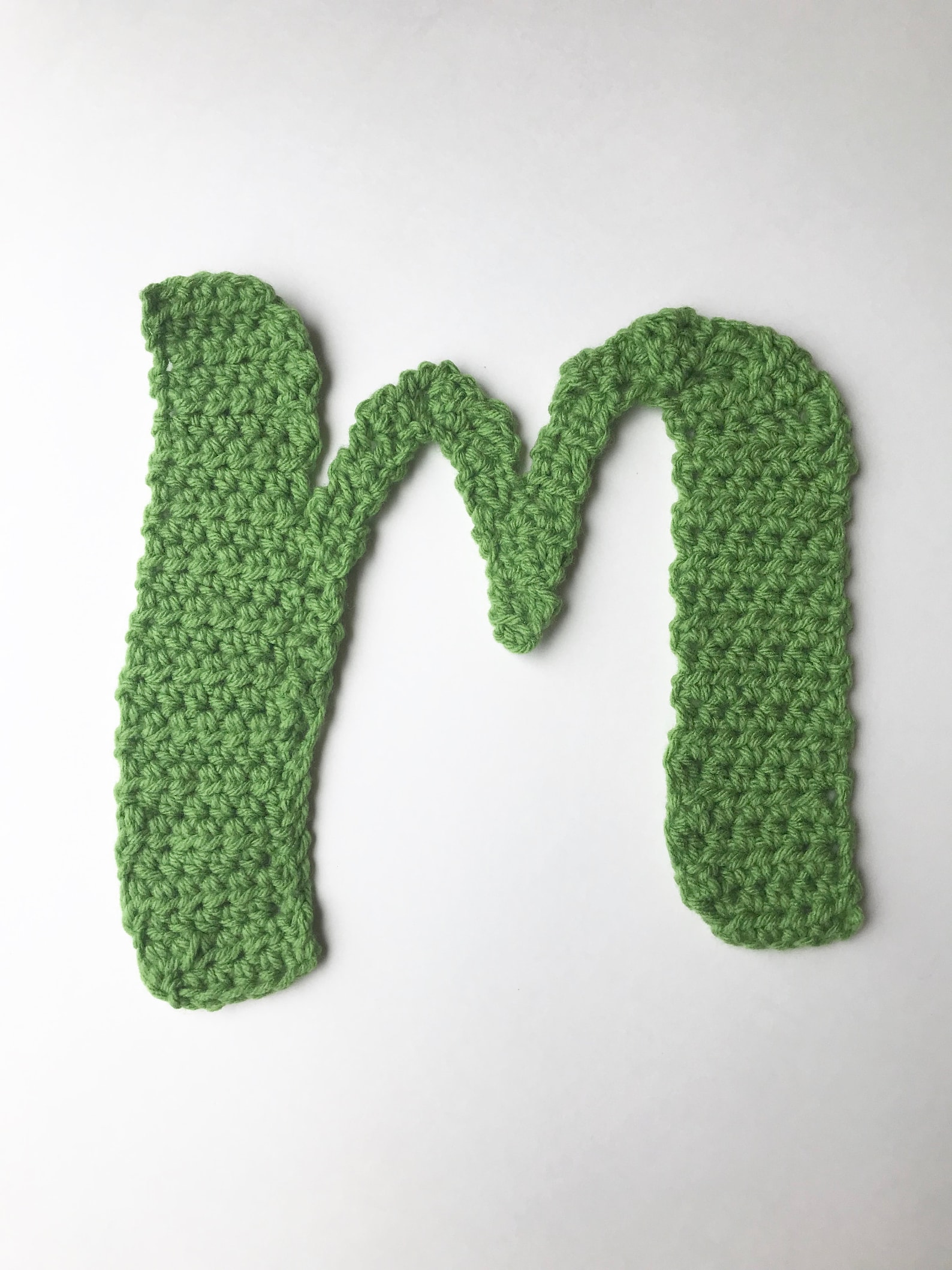 ANGELS & RAINBOWS Font Crochet Letter M Pattern, Crochet Letter Pattern ...